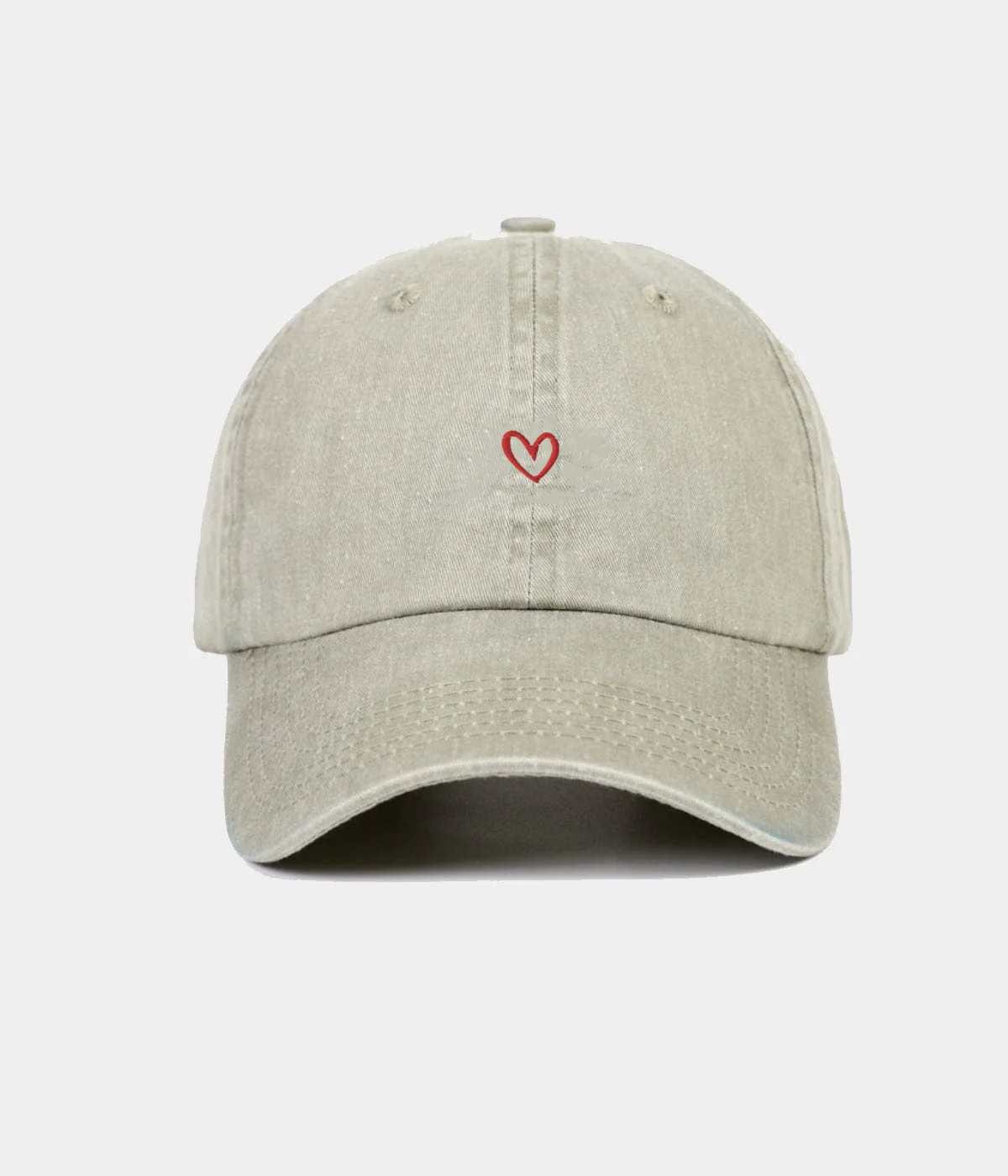 WASHED DRAWN HEART - RED. | High quality by CAPS Apparel