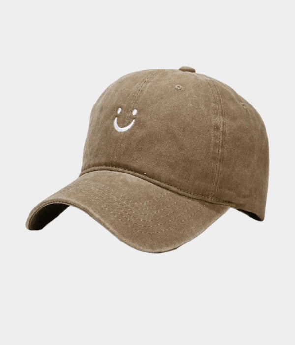 WASHED SMILEY FACE CAP. | CAPS Apparel